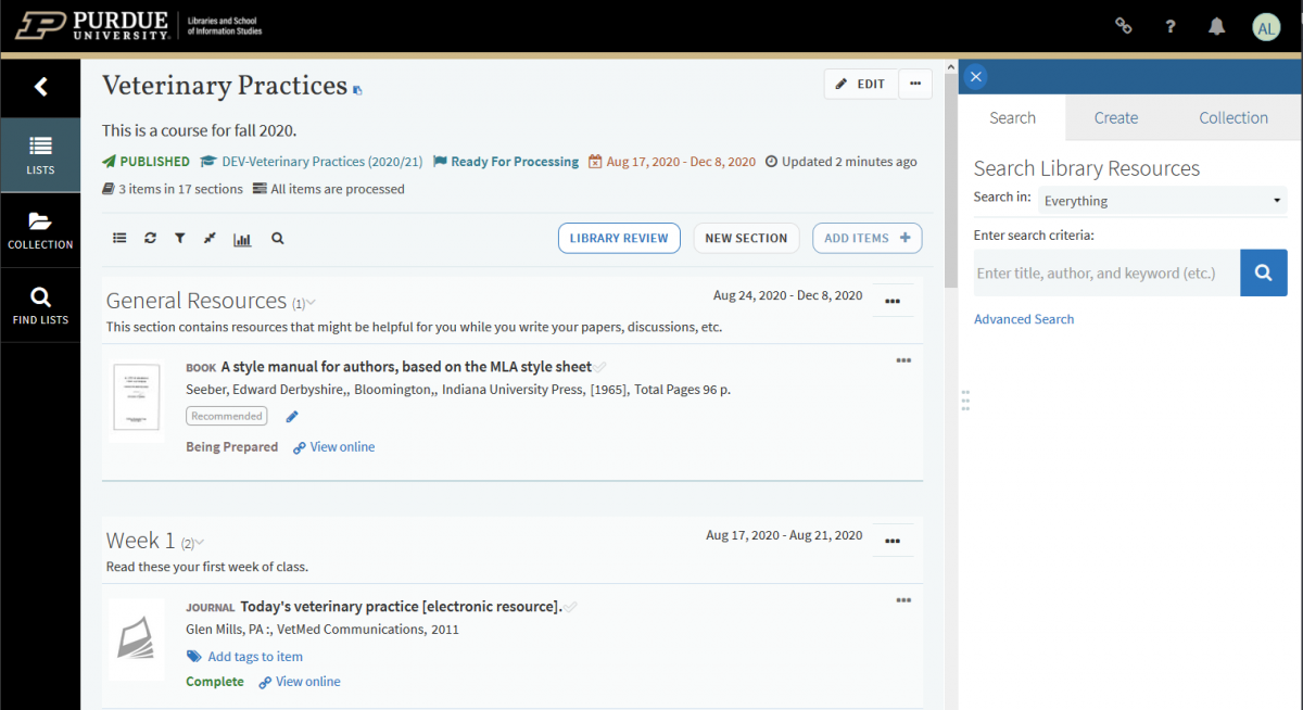 Course Reserves - Libraries